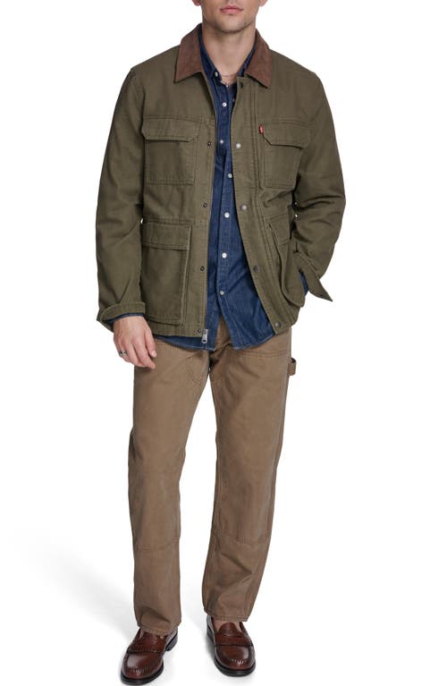 LEVI'S Corduroy Collar Cotton Canvas Jacket